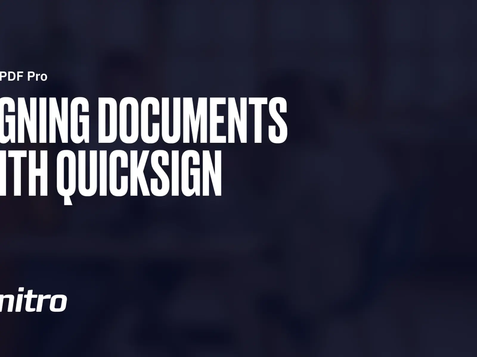 Signing a Document with QuickSign